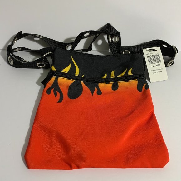 Hot Topic | Bags | Hot Topic Passport Crossbody Bag Flames Grommet Red ...